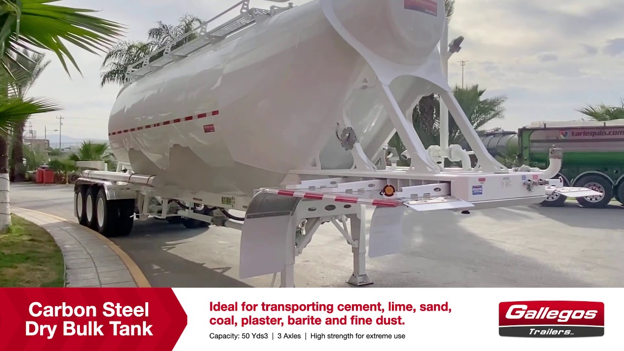 Carbon Steel Dry Bulk Tank | Gallegos Trailers® - YouTube