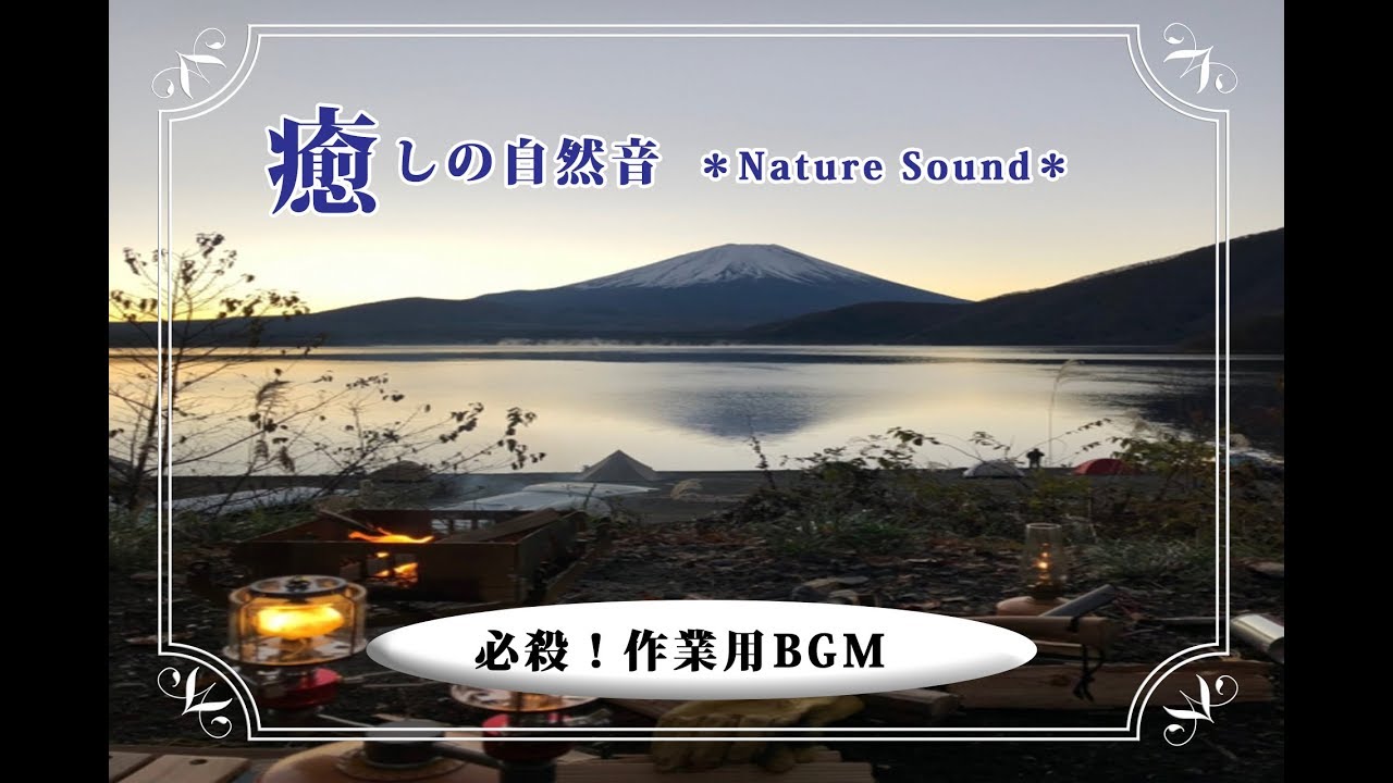 【水辺の焚火と鳥のさえずり】自然の音と癒しのメロディー♪Relaxing Natural Sounds-勉強用BGM・作業用BGM♪集中力up ...