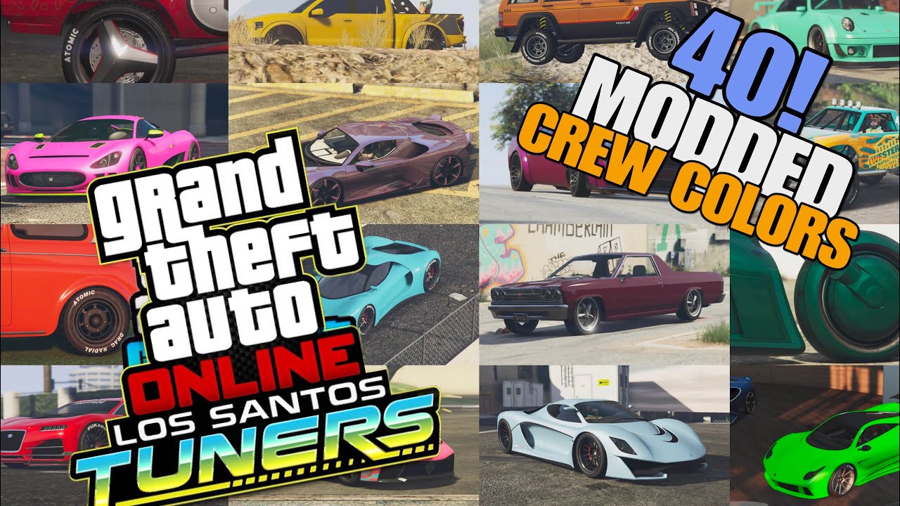 TOP Modded Crew Colors for GTA Los Santos Tuners Update! (Compilation ...