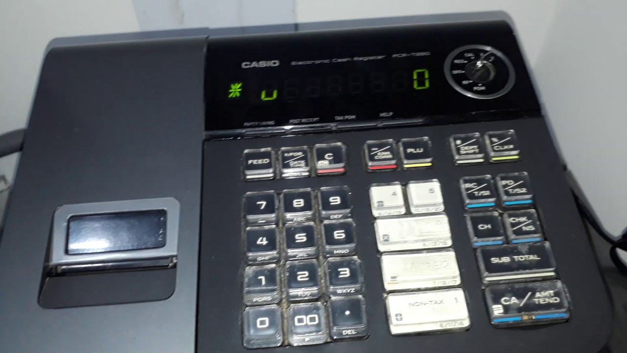 Como cerrar el día (z) en una registradora casio pcr t 280 - YouTube