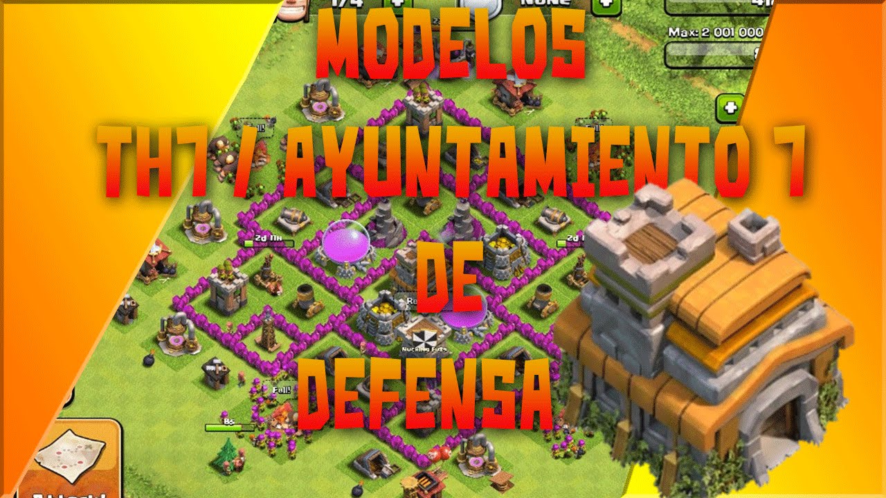 Modelos/Diseños de Aldea TH7 Para Subir Copas o Para Guerra - Clash Of ...