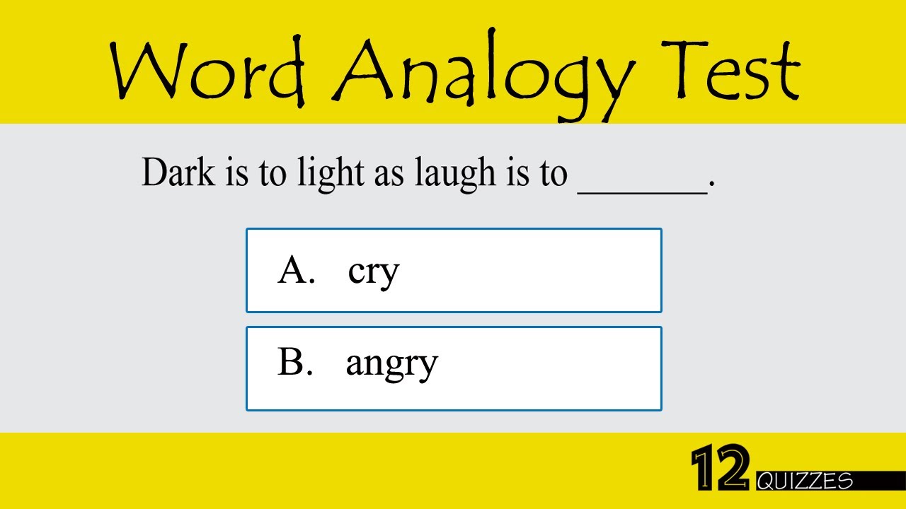 Interesting Word Analogy Test | Common English Grammar Errors | A Quiz ...