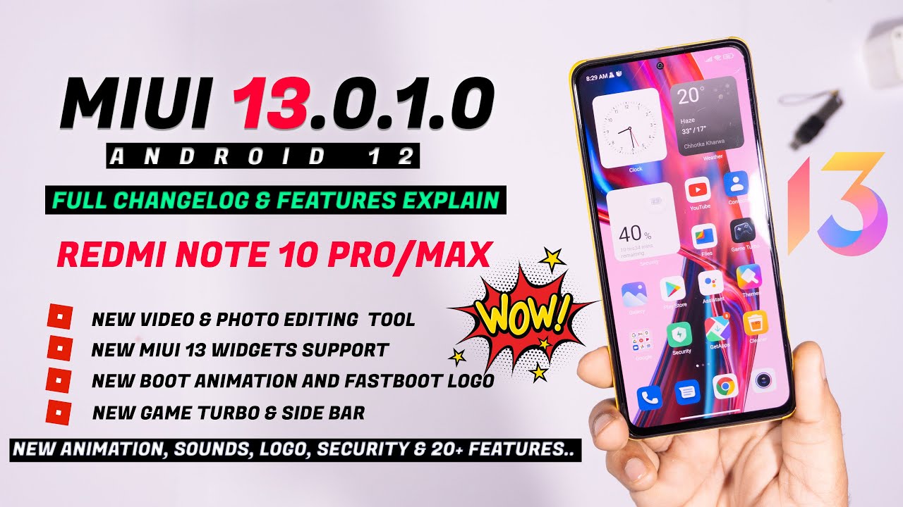 Redmi Note 10 Pro MIUI 13.0.1.0 Android 12 New Update Full Changelog ...