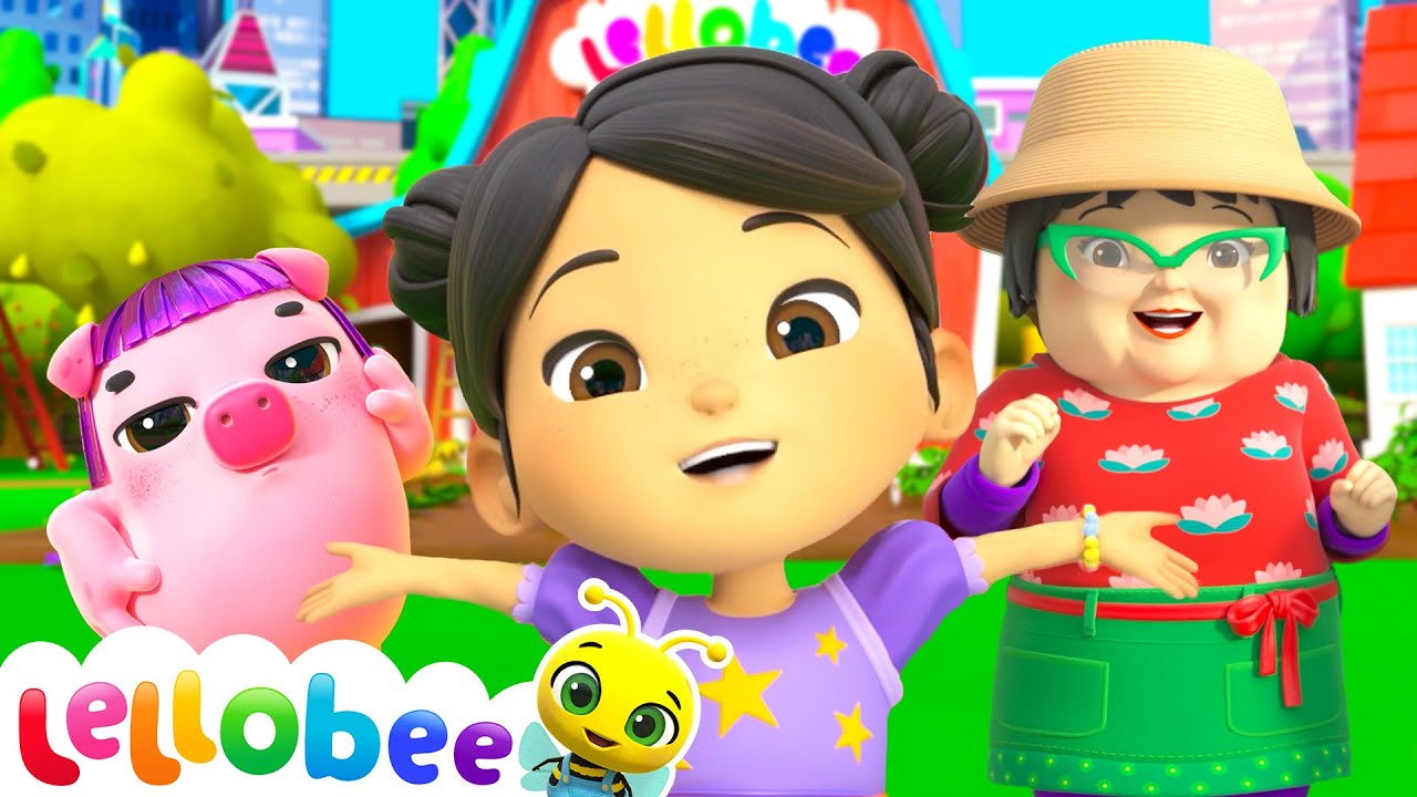 Down by the Lellobee Farm | Lellobee by CoComelon | Sing Along ...