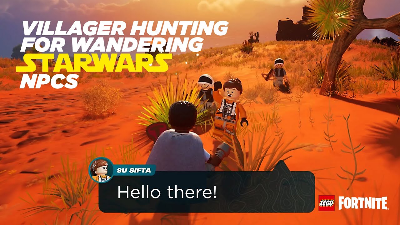 LEGO Fortnite - Villager Hunting for Wandering Star Wars NPCs - YouTube
