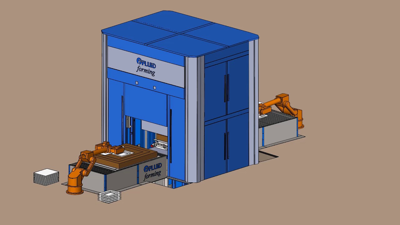 Hydroforming Dual Sled With Robot - FluidForming Americas, LLC - YouTube