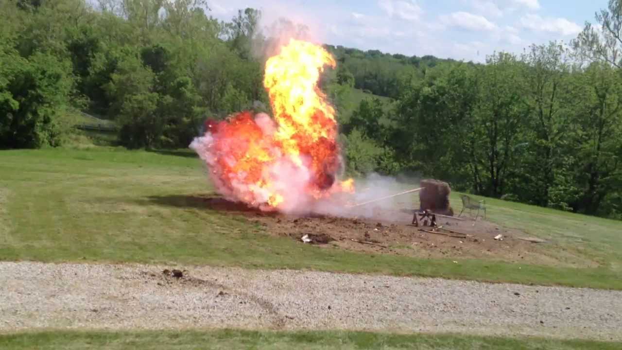 Gallon of Diesel Bomb - YouTube
