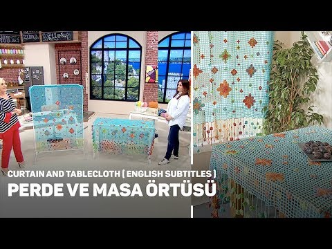 Alize Cotton Gold Batik ile Masa Örtüsü ve Perde - Curtain and Tablecloth
