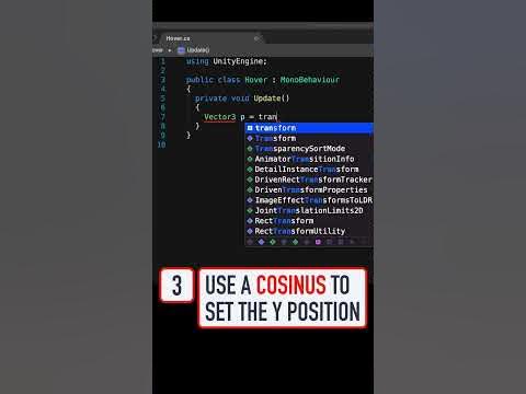 Create a hover animation in Unity/C# - IN 20 SEC! - YouTube