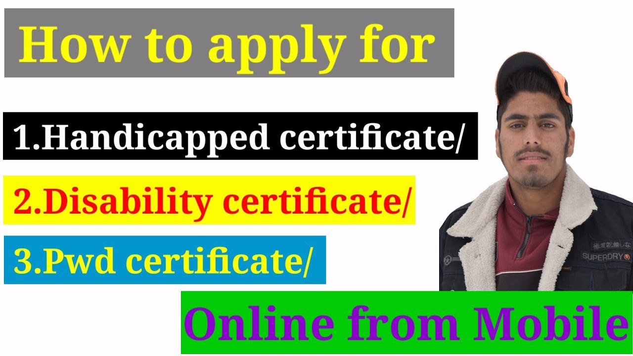 How to apply for Handicapped/Disability certificate in j&k - YouTube