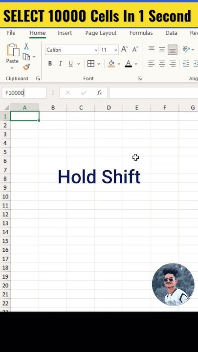 Select 10000 Cells In 1 Second In Excel Mircosoft Viral Shorts Youtube