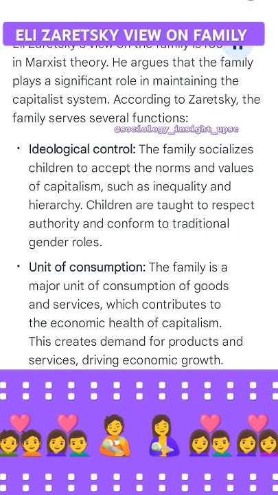 Eli Zaretsky view on family #sociology #upsc - YouTube