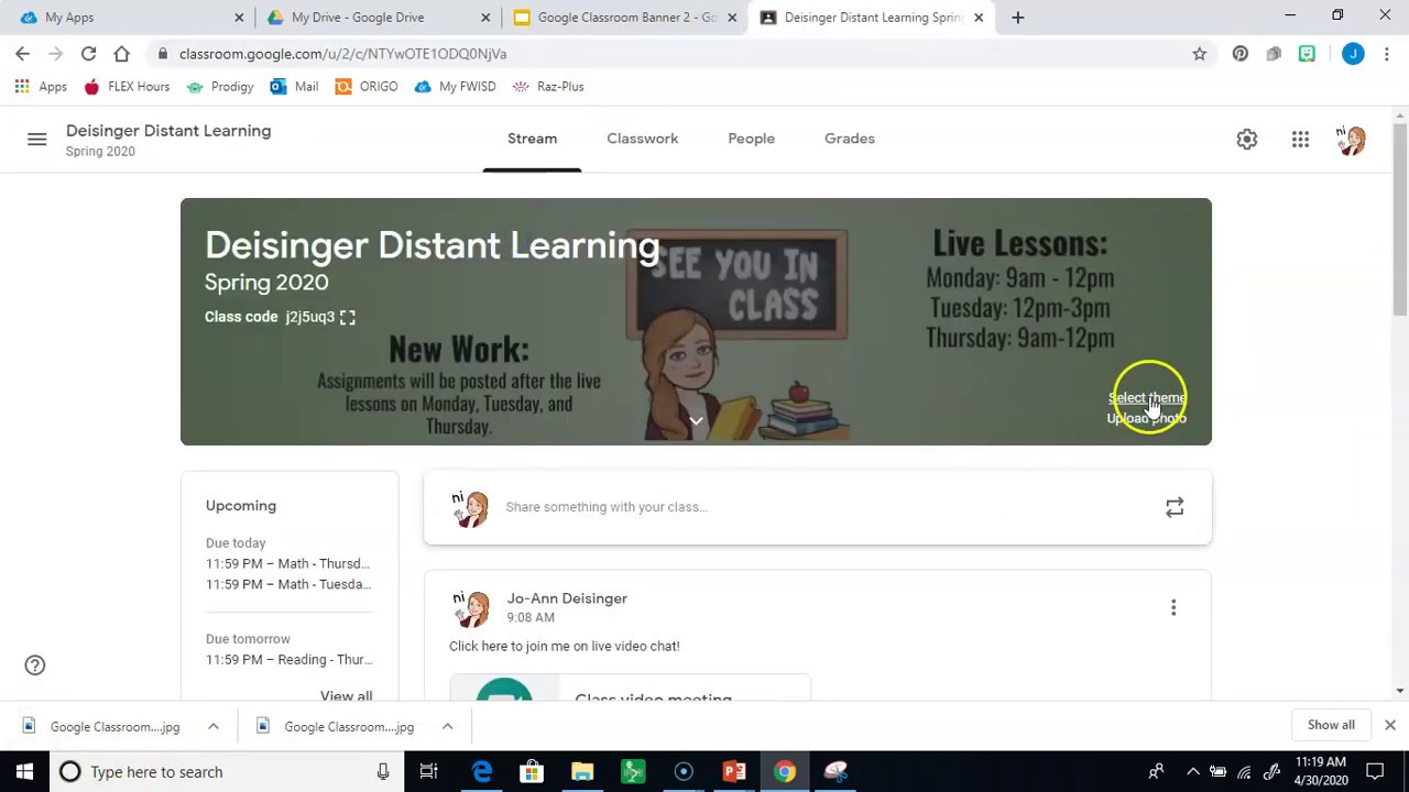 FOR TEACHERS: How to Make a Custom Google Classroom Banner - YouTube