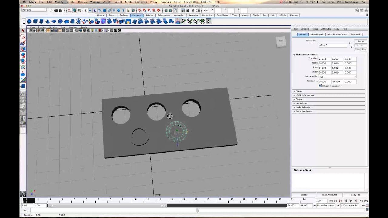 making holes in maya 2010.mp4 - YouTube