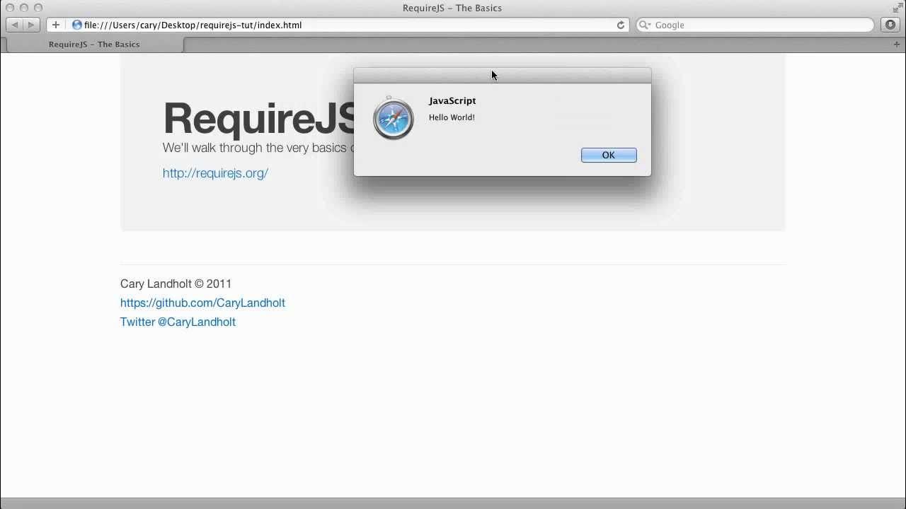 RequireJS - The Basics - YouTube