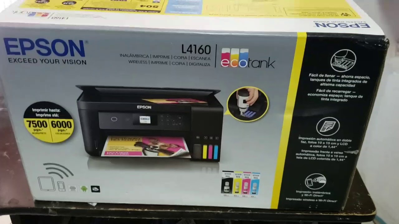 EPSON L4160 maravilhosa UNBOXING - YouTube