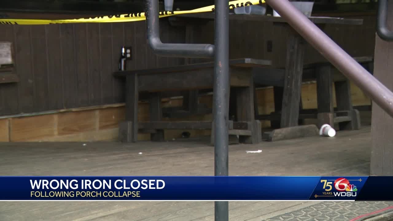Wrong Iron closed following porch collapse - YouTube