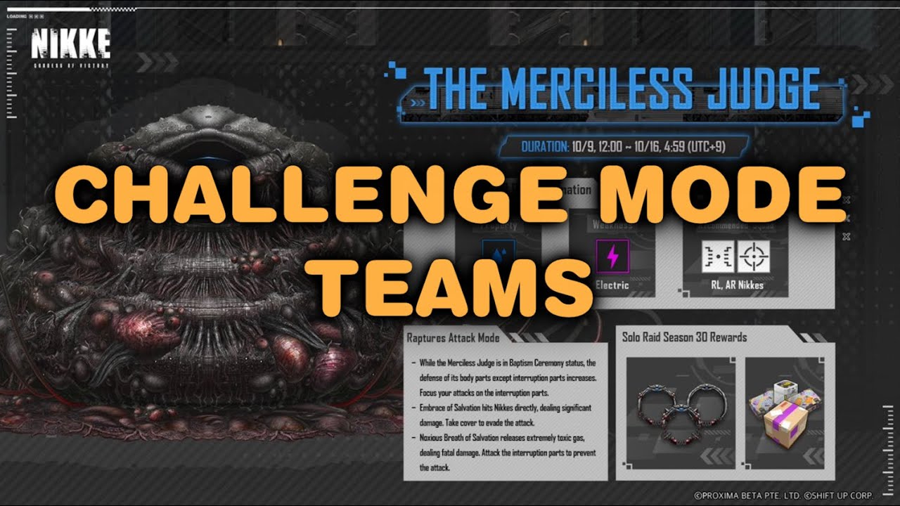 Merciless Judge Boss Teams Guide - Solo Raid CHALLENGE MODE - Nikke ...