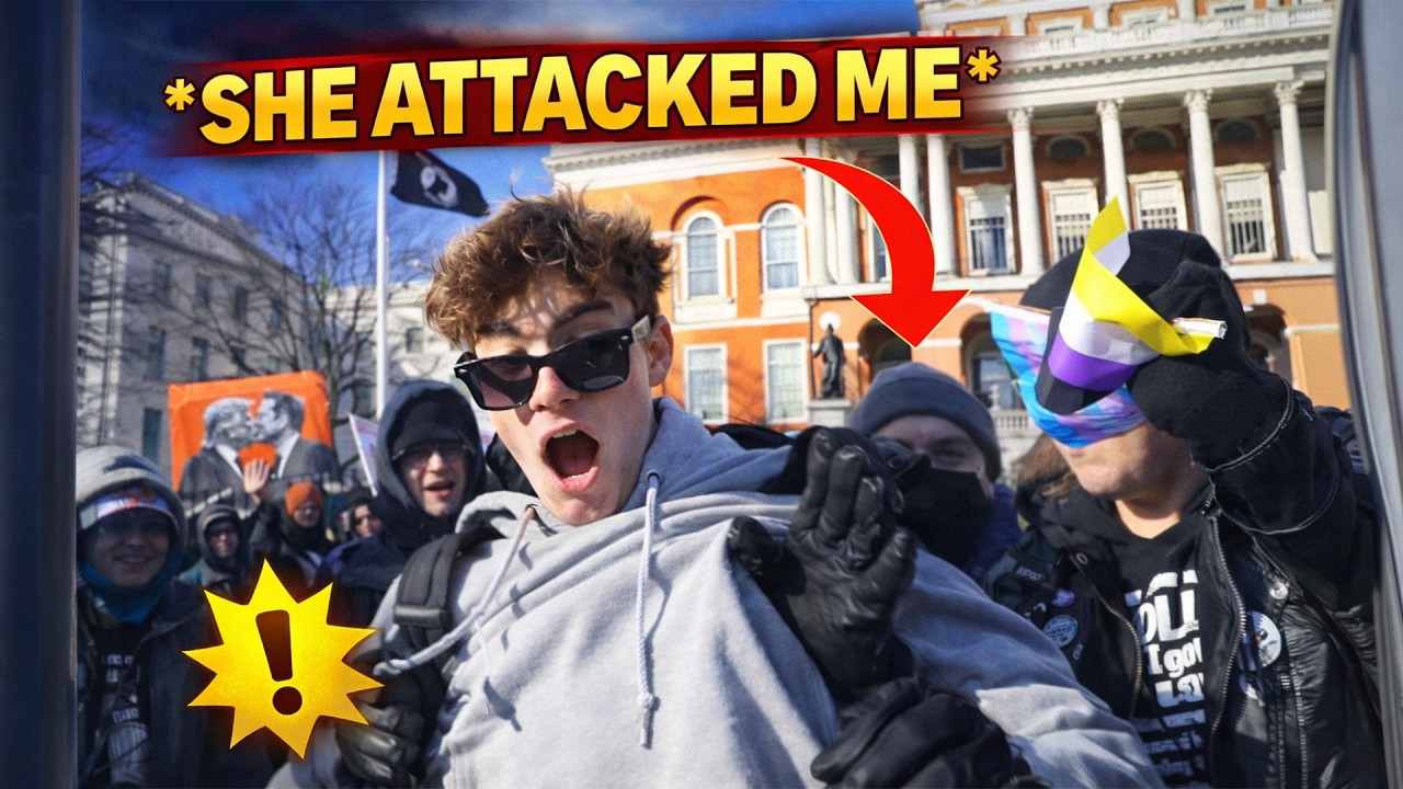 Trolling Angry LIBERALS Protest - YouTube