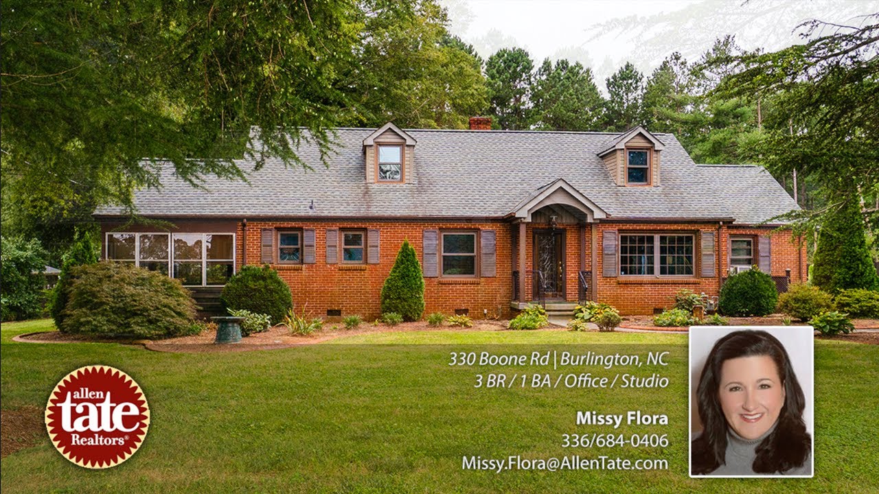 Home for Sale -- 330 Boone Rd, Burlington NC -- Missy Flora - YouTube