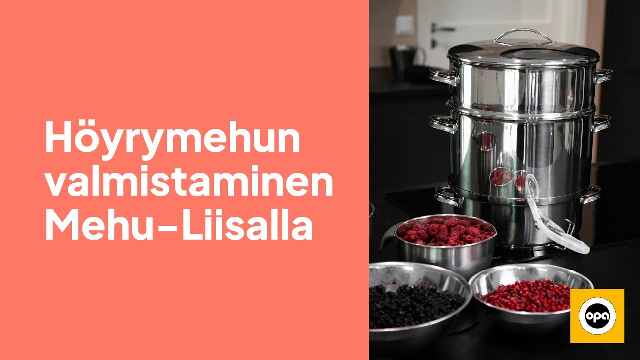 Mehustaminen OPA Mehu-Liisa mehustimella - YouTube