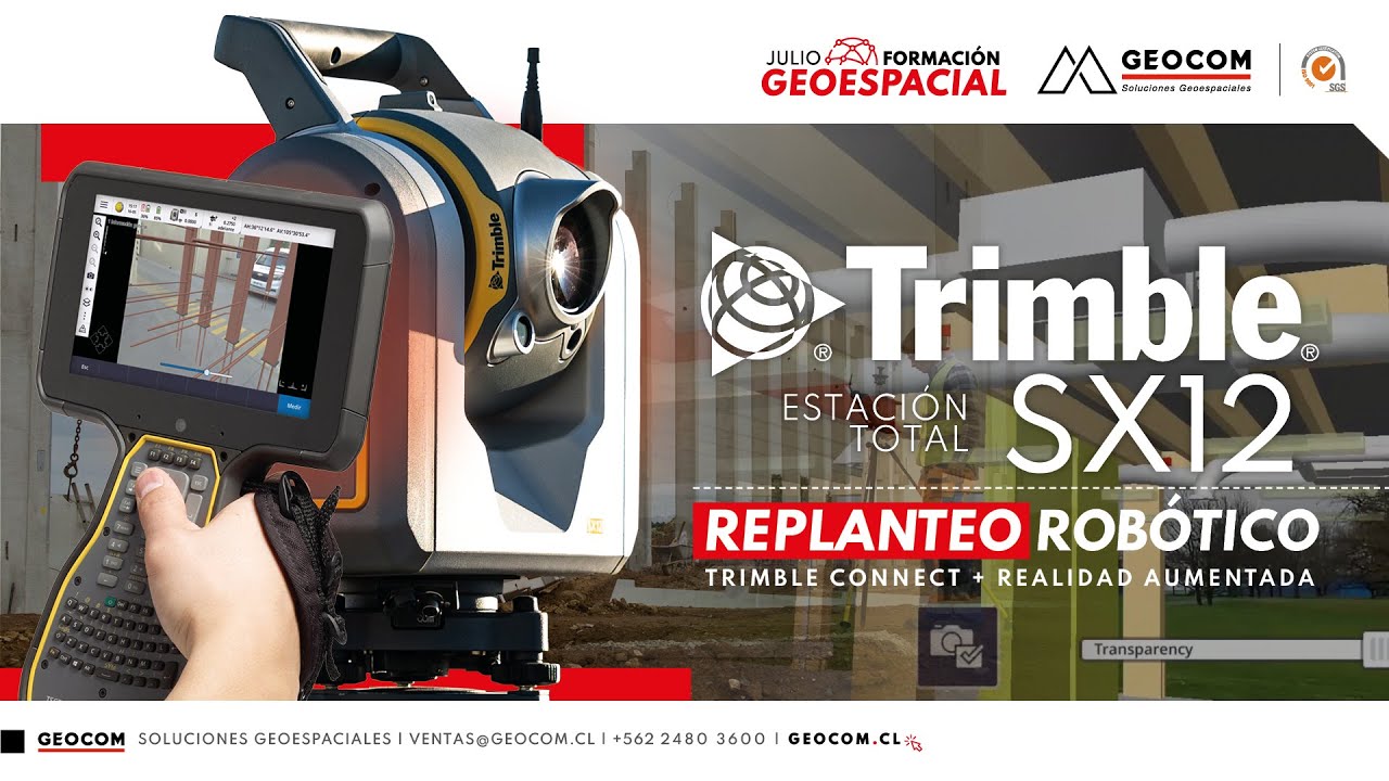 Replanteo Robótico Trimble SX12 | Connect + Realidad Aumentada - YouTube