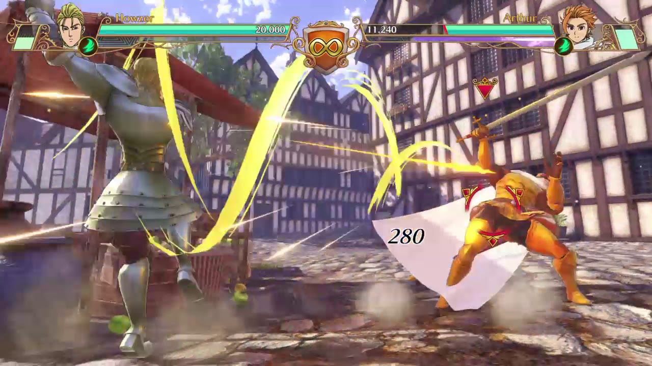 The Seven Deadly Sins Knights of Britannia howzer vs Arthur - YouTube