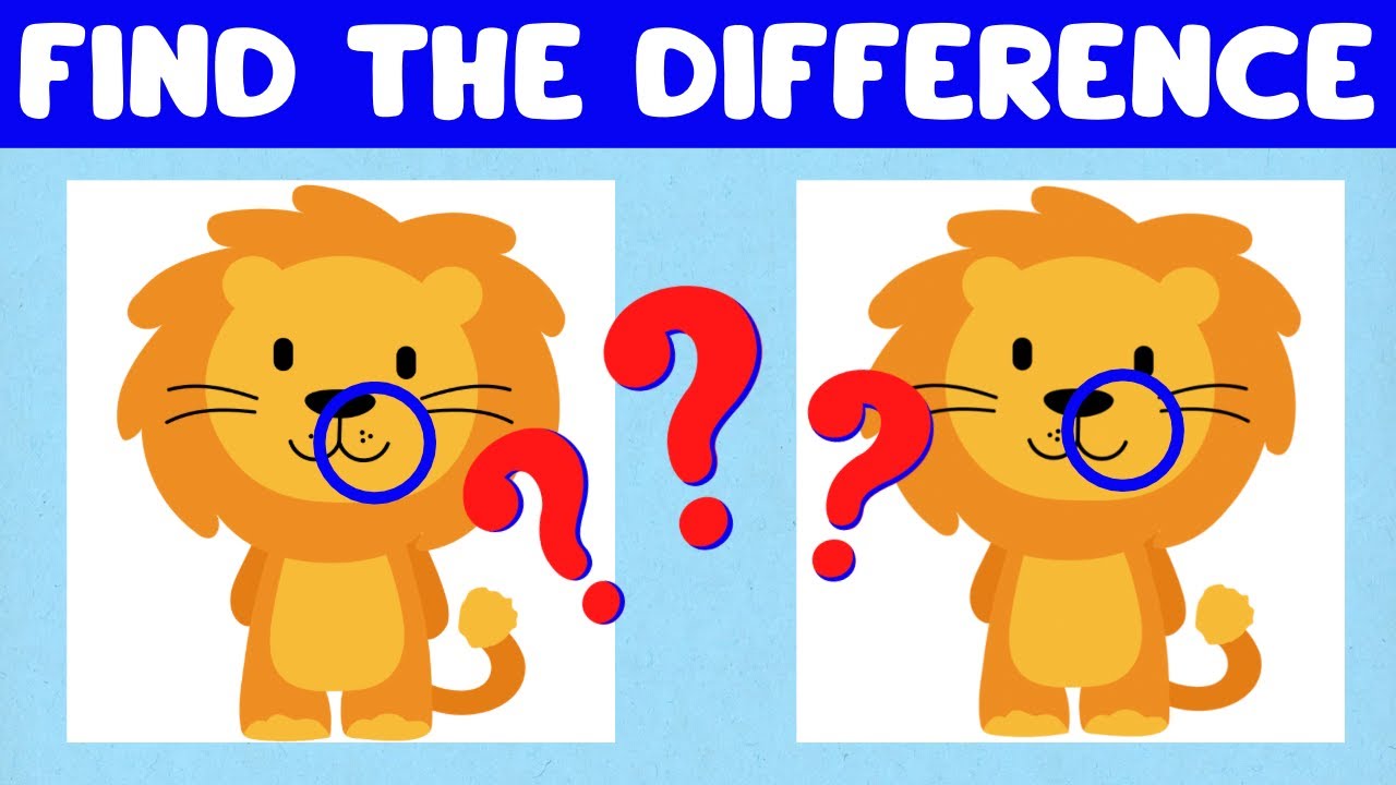 Find The Difference Zoo Edition | Find The Odd | Animal Game | Kids ...