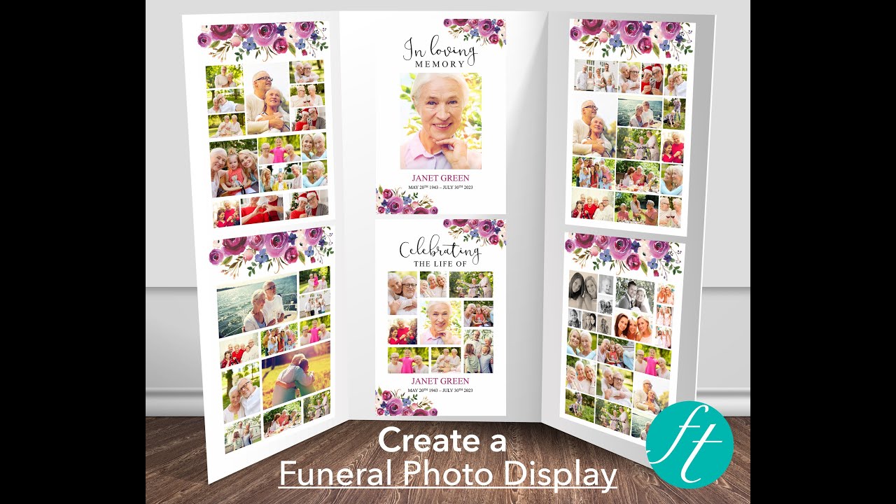 Funeral Memory Board with Floral Display - YouTube