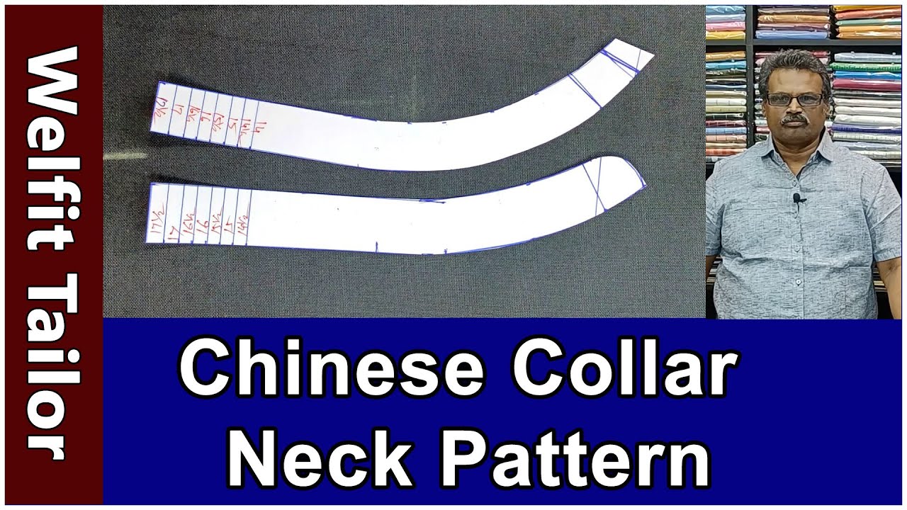 Chinese Collar Neck Pattern Cutting Detailly Explained in Tamil ...