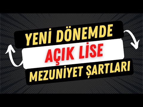 Yeni Dönemde Açık Lise Mezuniyet Şartları