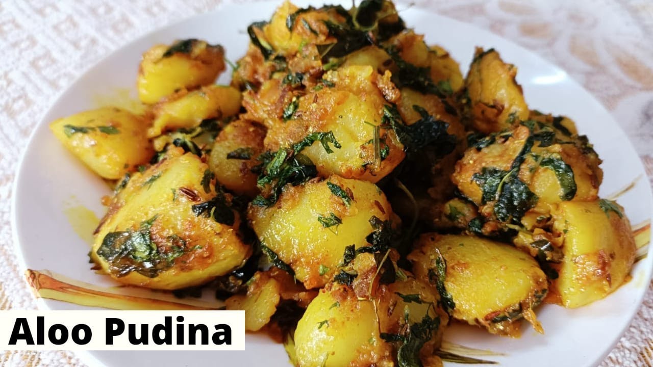 Pudina Aloo | Aloo Pudina ki Sabji | Tangy Pudina Aloo | Aloo Pudina ...