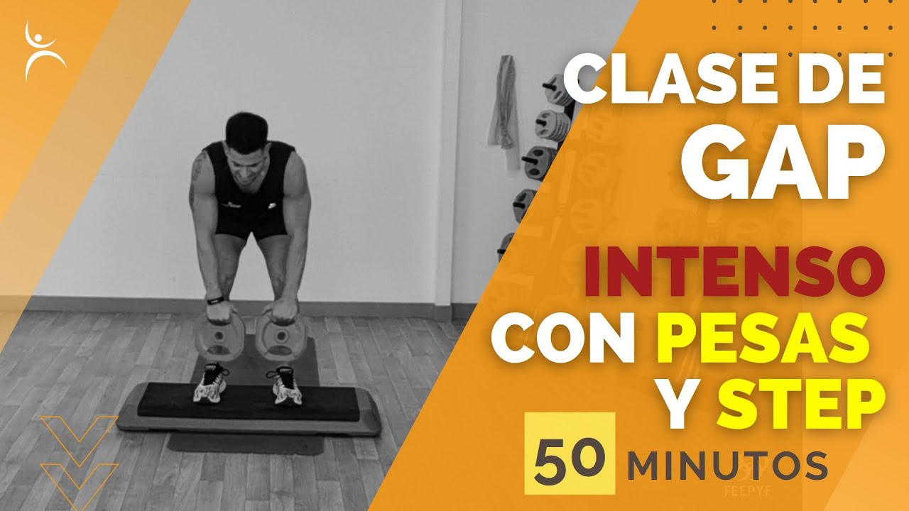 CLASE de GAP INTENSO con STEP y PESAS | ENTRENAMIENTO GAP con PESAS y STEP - YouTube