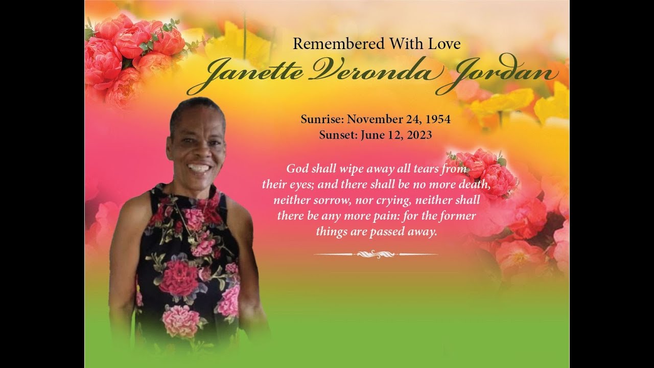 Celebrating the Life of Jeanette Jordan - YouTube