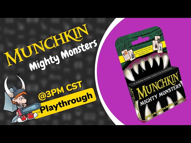 Monster By Steve Jackson Munchkin Mighty Monsters Board Game