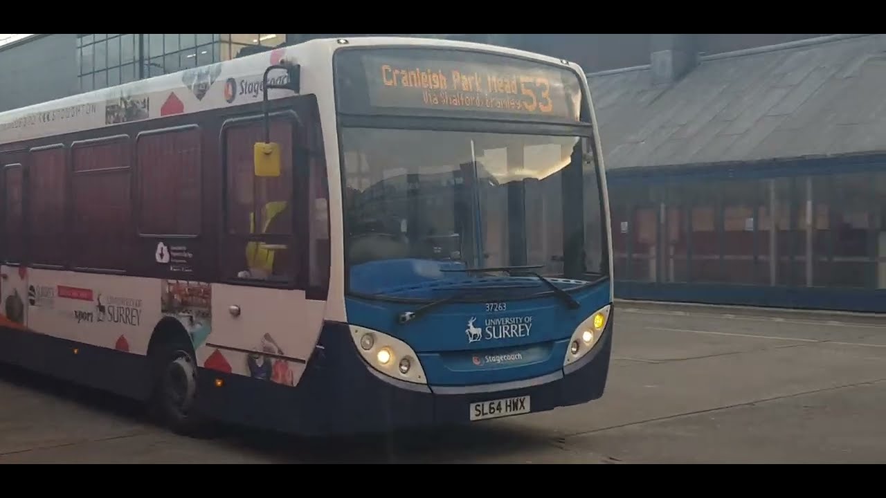 Here is the stagecoach bus 37263 on the number 53 in Guildford Tuesday ...