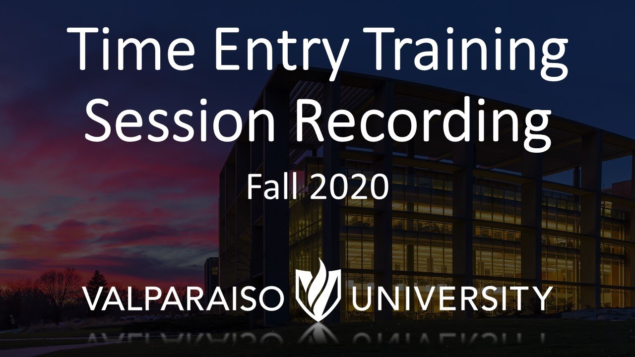 Time Entry Training Session Recording - YouTube