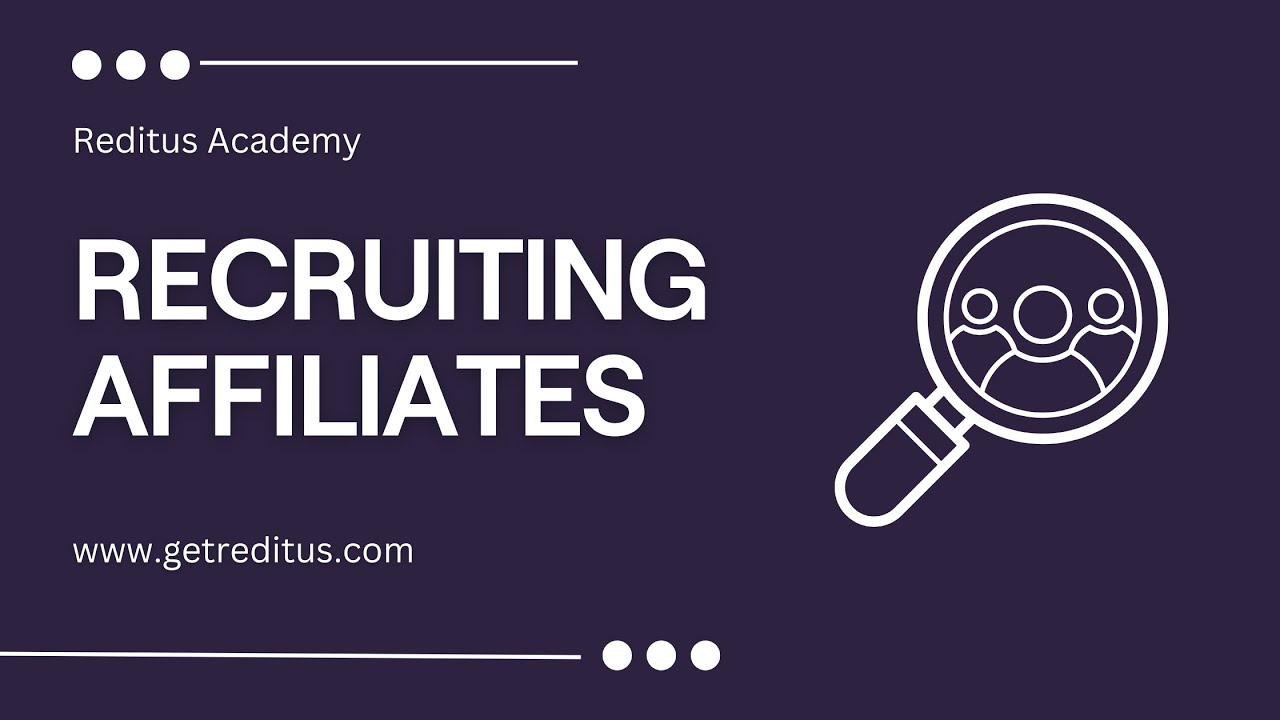 How to recruit affiliates for your B2B SaaS - Reditus Academy - YouTube