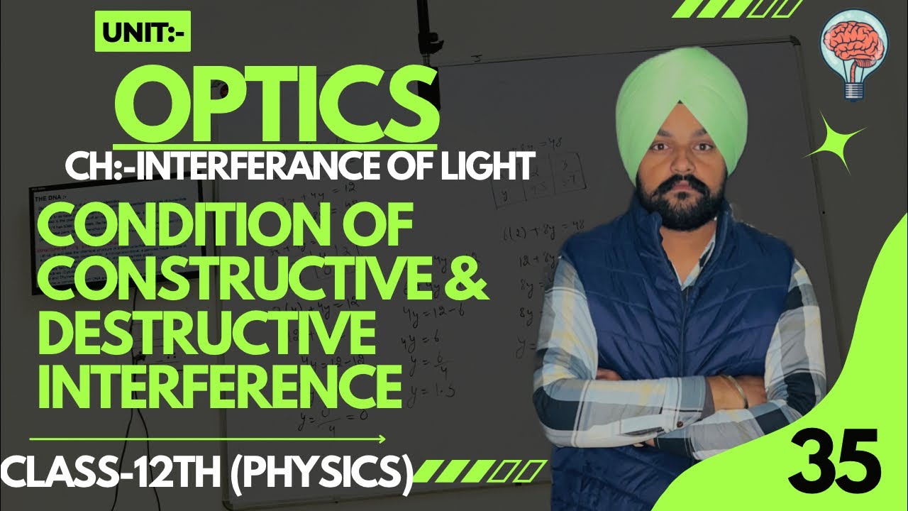 Class-12th • Physics • Optics • Ch-Interference of Light • Lec-35th • Condition for Interference ...