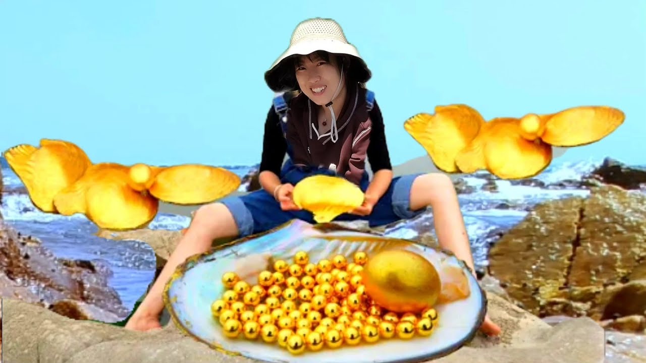 Incredible! Heatwave brings weird marine pearl shellfish. golden pearl ...