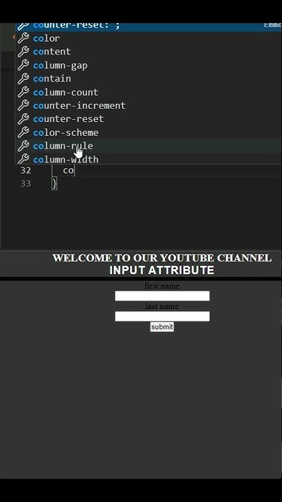 Input Attribute in Html and CSS (short tutorial) #html #css - YouTube