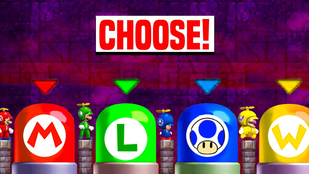 Choose the right P-Switch in New Super Mario Bros. Wii - YouTube