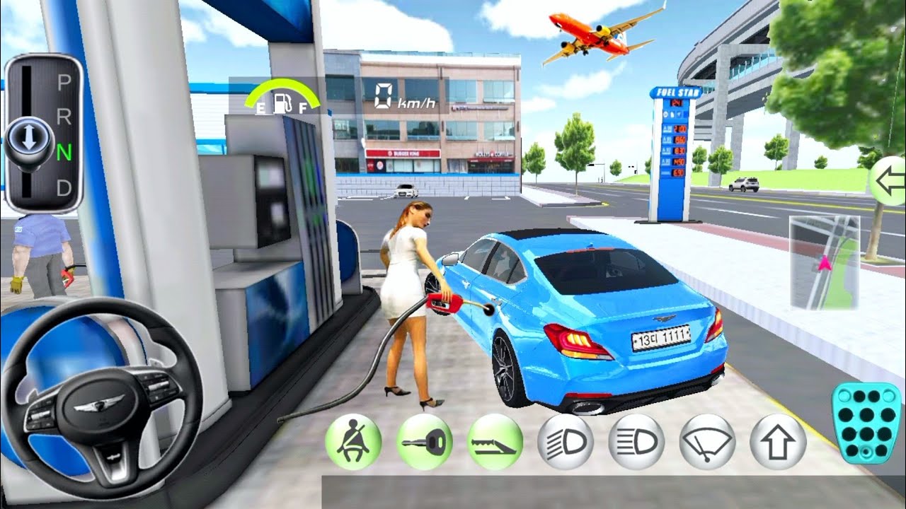 New Car Driving Gas Station Funny Driver - 3D Driving Class - Android ...