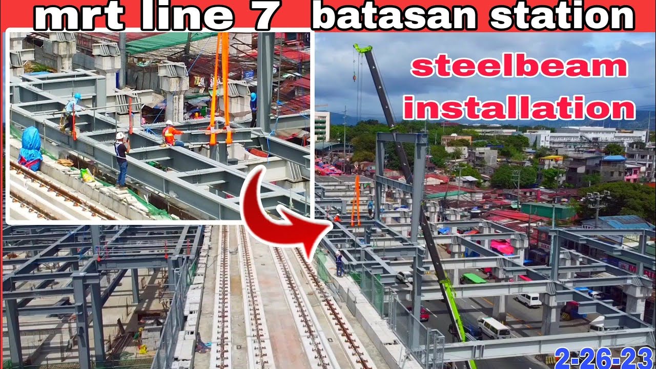 steel beam installation BATASAN STATION|MRT LINE 7|2-26-23|RUEL'S TV ...