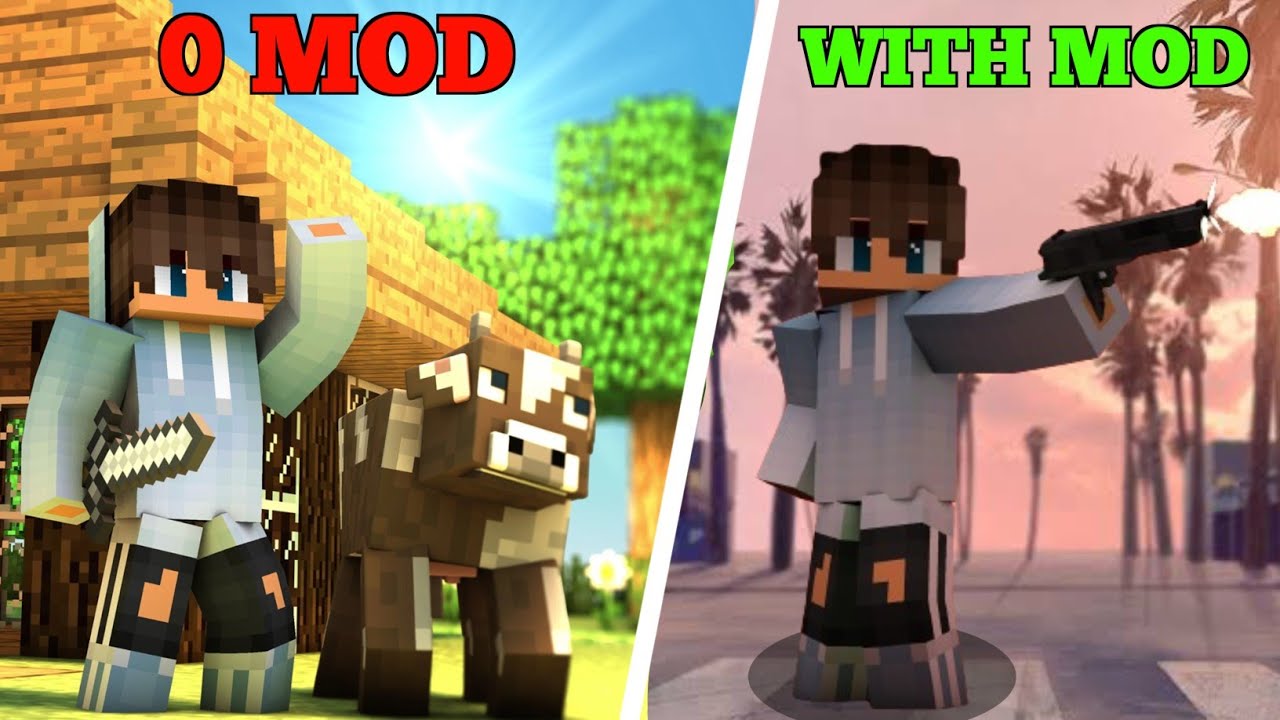 I CHANGED MINECRAFT INTO GTA SA - YouTube