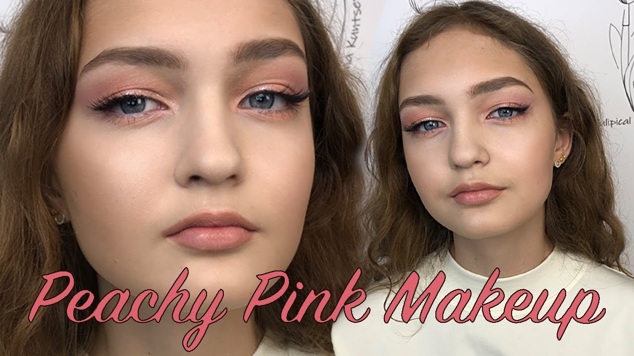 Easy Soft Glam PEACHY PINK make up| Makeup tutorial| Tulipical Makeup ...