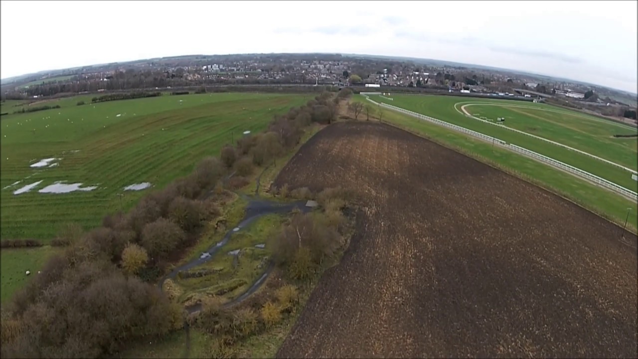 Wetherby Racecourse Railway Station by Drone - YouTube