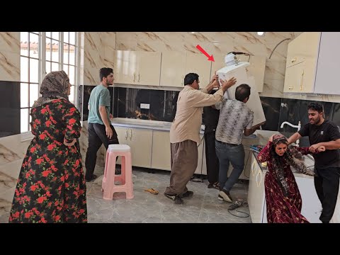 The life of the Ayas family: installing faucets for the house and preparing the house for the twins