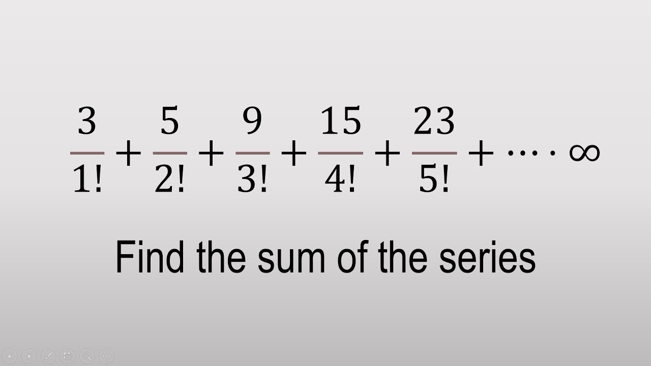 sum of an infinite series (jee advanced level ) - YouTube