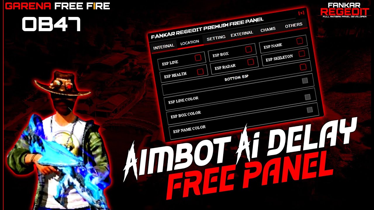NEW OB47 FREE FIRE PC PANEL AIMBOT Ai DELAY SAFE 1000%😱ANTIBAN 😨 PANEL WORKING FAST FOR REAL ID ...